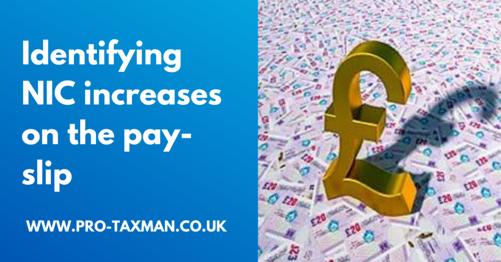 Identifying NIC increases on the pay-slip - Pro - Taxman