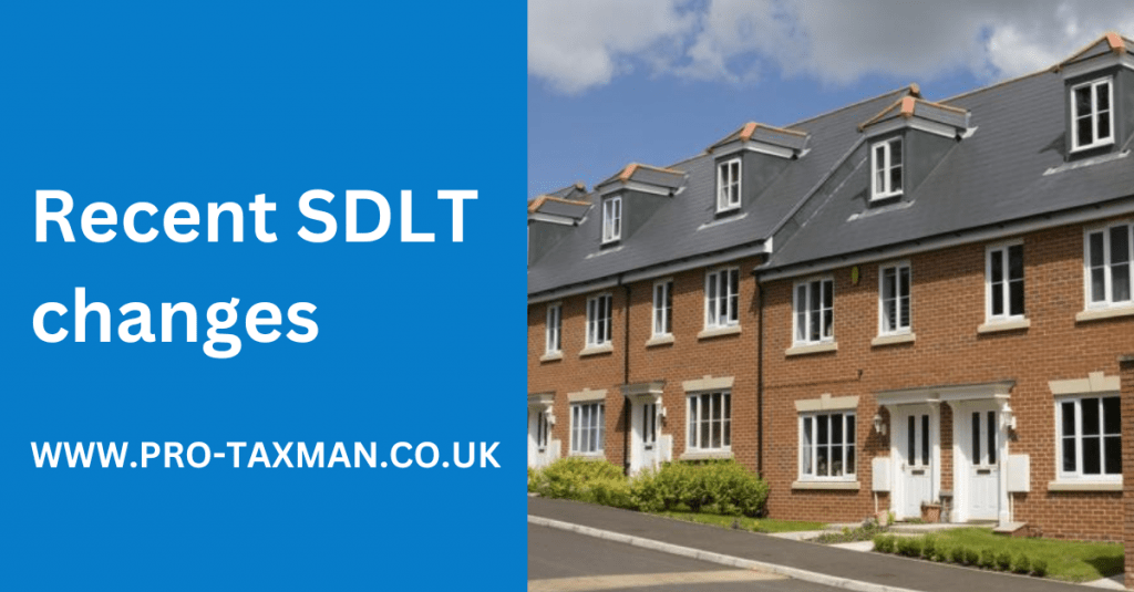 Recent SDLT changes - Pro - Taxman