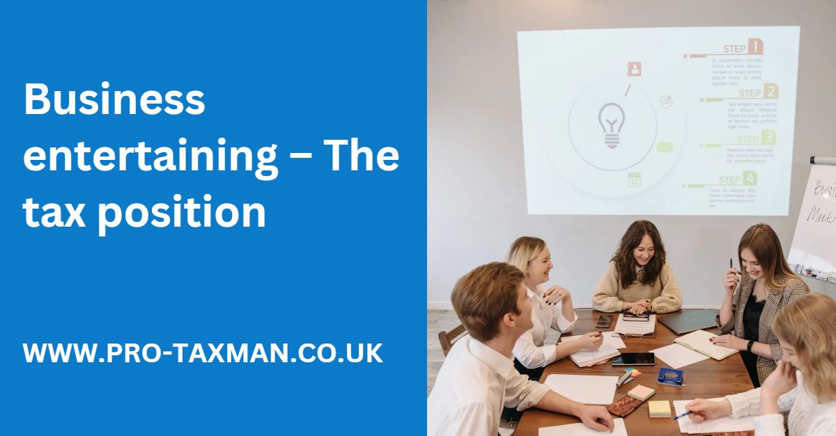Business entertaining – The tax position - Pro - Taxman